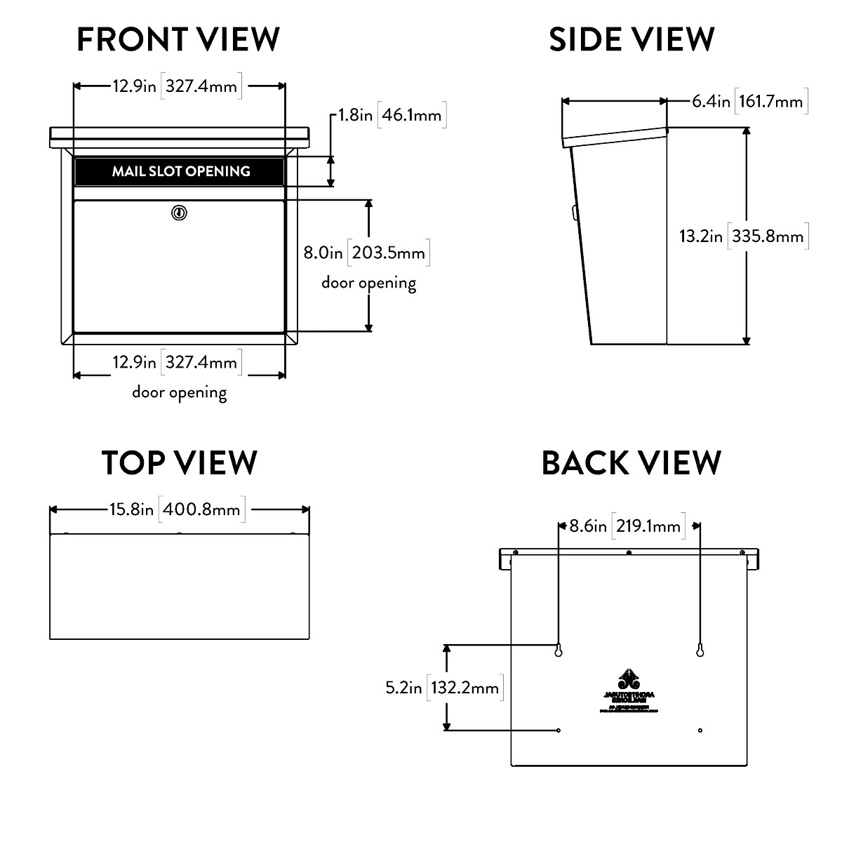 Architectural Mailboxes Maya Stainless Steel, Locking, Wall Mount Mailbox, 2417PS-10, Stainless Steel, Medium Capacity