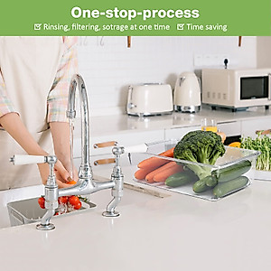 Puricon (2 Pack Fresh Food Containers for Fridge Bundle with 1 Pack Refrigerator Organizer Bins Can Dispenser Storage Holder