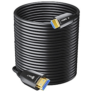GearIT 8K HDMI Cable Fiber Optic HDMI 2.1 (33ft) Ultra High Speed 48Gbps, Supports 8K@60Hz, 4K@120Hz, Dynamic HDR, eARC, Compatible RTX3090, Xbox Series X, PS5, UHD SUHD TV, 33 Feet / 10.05 Meter