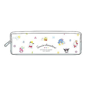 Tees Factory Sanrio SR-5540754CA W Zipper Slim Pen Pouch, Colorful, Alphabet