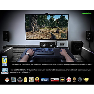 Couchmaster CYCON² Fusion Grey - Couch Gaming USB-Hub Desk for Mouse & Keyboard (for PC, PS4/5, Xbox One/Series X), Ergonomic lapdesk for Couch & Bed