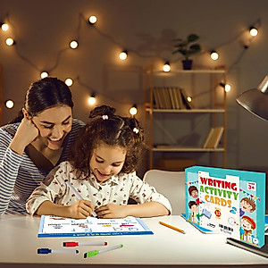 Preschool Learning Activities Educational Games, Busy Book-Learn Alphabet Number Line Tracing Drawing with 16 Activity Mats 4 Markers Montessori Toys For Toddlers Homeschool Supply Ideal Gift For Kids