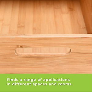 Prosumer's Choice Bamboo Storage Box - Bamboo Box Storage for Kitchen, Living Room, Bathroom, Office - Arts & Crafts Container Caddy Basket - Home Decor & Organization Accessories 14"L x 11"W x 6"H