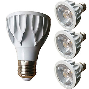 PAR20 LED Light Bulbs COB Spotlight(4 Pack) 10W AC85-265V 3000K Warm White E26 Medium Screw Base 80 Watt Equivalent Flood Light for Home or Office Space