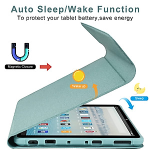 Keyboard Case for Kindle Fire HD 10 and Fire HD 10 Plus Tablet (2021 Release 11th Generation) Slim Smart Cover with Detachable Bluetooth Keyboard for Fire HD 10 & HD 10 Plus