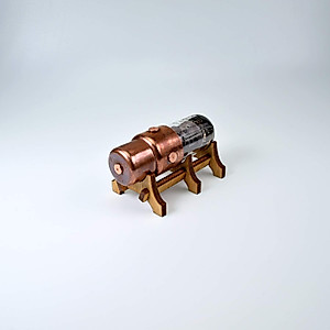 Handmade 64GB Orange Pentode Electron Vacuum Tube USB 3.1 Flash Drive with Wood Stand. Steampunk/Industrial Style