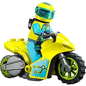 LEGO City Stuntz Cyber Stunt Bike 60358, Flywheel-Powered Motorbike Toy to Perform Jumps and Tricks, Action Toys for Boys and Girls Ages 5 Plus, Extension Set