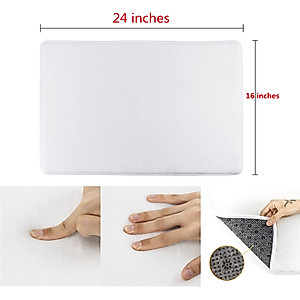 Teather Retro Moroccan Design Bath Rugs Red Geometric Pattern Sponge Doormat Absorbent Non Slip Backing Durable Soft Flannel Mat Memory Foam Mats Carpet for Bathroom Kitchen, 16 x 24 inches