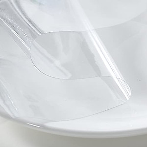 Obstal Clear Plastic Tablecloth 54 x 78 Inch, 100% Waterproof Oil-Proof Spill-Proof Vinyl PVC Table Cloth, Wipeable Rectangle Tablecloth Protector for Dining Table, Outdoor and Indoor Uses, Clear