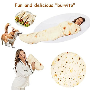 Outivity Tortilla Blanket for Adult, 71 Inches Tortilla Blanket Adult Size, Tortilla Throw Blanket, Funny Blanket for Adult, Giant Round Food Throw Blanket for Bed, Couch
