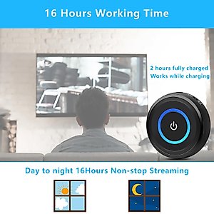 Frienicty Bluetooth 5.3 Transmitter Adapter for TV, 2-in-1 Wireless Audio Transmitter Receiver, Bluetooth AUX Adapter for Airplane Headphones PC Speaker Home Stereo, No Audio Delay, Pair Two at Once