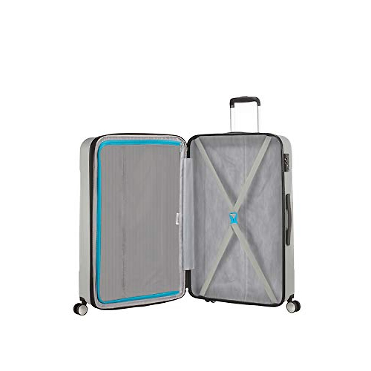 AMERICAN TOURISTER Unisex_Adult Koffer & Trolleys, Silver, L (78 cm-120 L)
