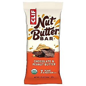 CLIF Nut Butter Bar - Chocolate Peanut Butter - Filled Energy Bars - Non-GMO - USDA Organic - Plant-Based - Low Glycemic - 1.76 oz. (5 Pack)