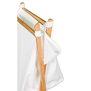 BirdRock Home X Bamboo Hamper - Made of Natural Bamboo - Includes Machine Washable Cotton Canvas Liner - Lightweight for Easy Transportation