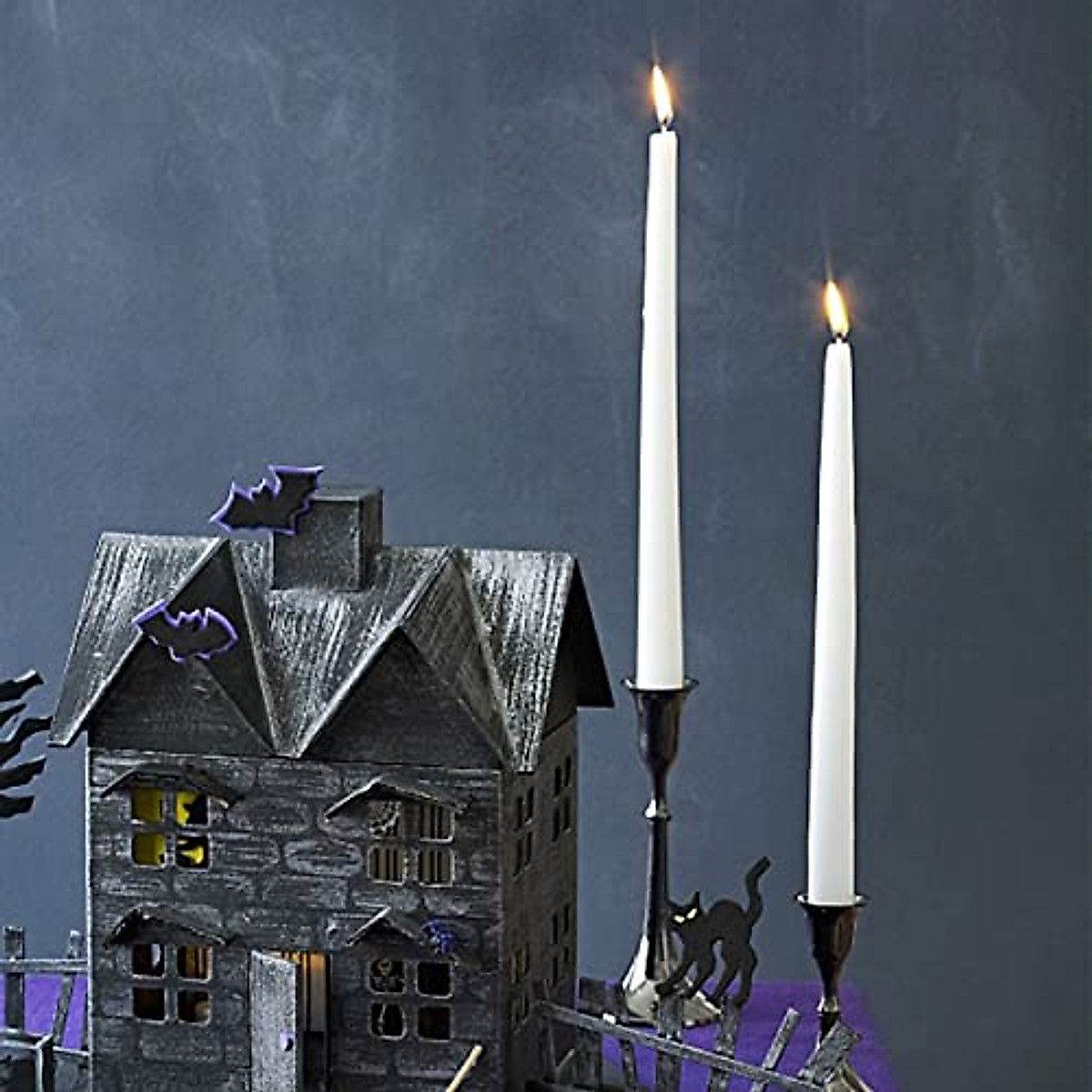 10 Inch Ivory Taper Candles, 12 Pack Unscented Candlesticks for Dinner, Wedding, Christmas, Seasonal Celebration and Home Decoration