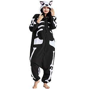 SAMGU Adult Onesie Halloween Christmas Animal Cosplay Costume One Piece Pajamas for Men Women X-Large