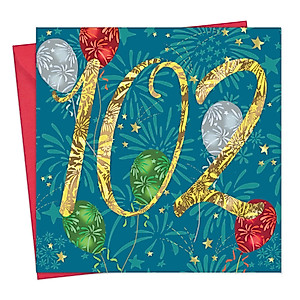 Twizler 102nd Birthday Card - 102nd Year Old Card - Age 102 Birthday Card - Unisex 102nd Birthday Card for Him Her Female Male - Happy Birthday Card Age for Mom Dad Grandad Nan Brother Sister Friend