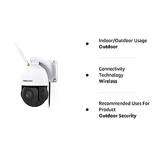 Foscam SD2X 18X Optical Zoom 1080P HD Outdoor PTZ Security Camera, 2.4g/5gHz WiFi IP Surveillance camera,Speed Dome, 165ft Night Vision, IP66, WDR, Built-in Audio, Works with Alexa Google Assistant