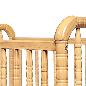 DaVinci Jenny Lind 3-in-1 Convertible Mini Crib in Natural, Removable Wheels, Greenguard Gold Certified