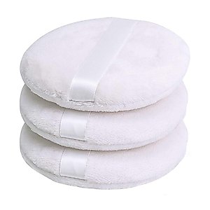 Topwon 4 Inch Powder Puff, Washable Large Body Powder Puff for Face Cleaning,Makeup & Powder Foundation Blending - Soft & Furry