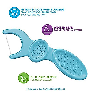 Plackers Kids Flossers - 75 Count - Pack of 3