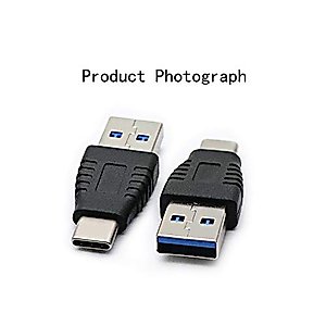 rgzhihuifz Type-C Male to USB3.0 Male Adapter，USB C to USB A 5G 3A Converter, USB 3.1 AM to CM Support Data Synchronization and Charging, Suitable for Mobile Phones, Computers,2-Pack