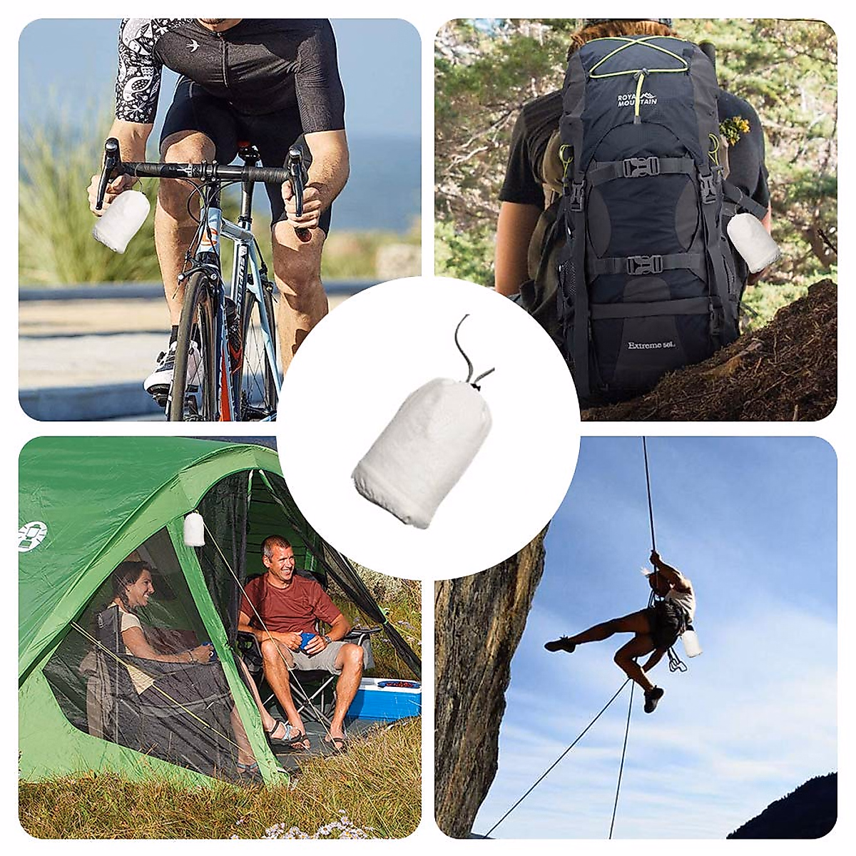 Dooy Sun Protection Jacket Ultra Light Thin Breathable Packable Outdoor Cycling Jacket Hoodie Skin Clothing for Men & Women（White,2XL）