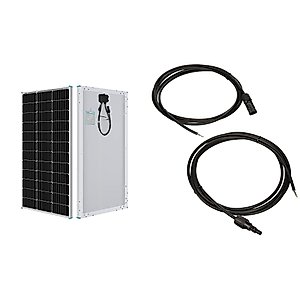 Renogy 100W Solar Panel + 10ft Solar Cable Adaptor Kit