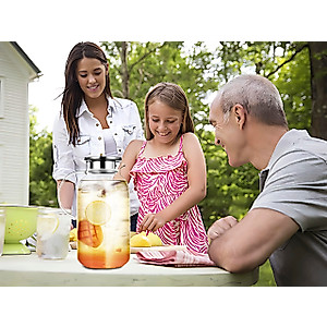 Glass Pitcher，85oz/2500ml Jug with Lid,Glass Carafe for Hot/Cold Water, Iced Tea Pitcher, Pitcher for Coffee