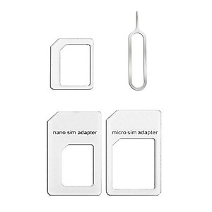 Nano SIM Card Adapter 4 in 1 Converter Kit to Micro/Standard for All Mobile Devices 2pcs