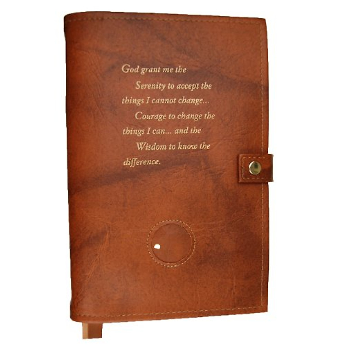 Paperback Giant Print Deluxe Double Alcoholics Anonymous AA Big Book & 12 Steps & 12 Traditions Book Cover Coin Holder TAN