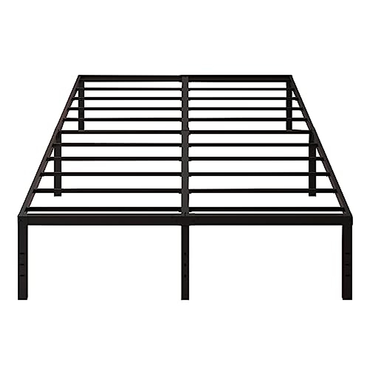 caziwhave 18 Inch Bed Frames Full Size Heavy Duty Platform with Sturdy Metal Slats No Box Spring Needed Easy Assembly Under Bed Storage Noise-Free Non-Slip Black