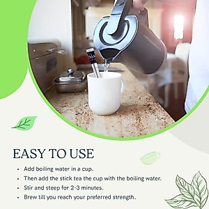 Stick Teas Rooibos Chai Tea Sticks Gluten-Free, Organic Instant Tea with No Artificial Colors & Flavors - 1 Pack