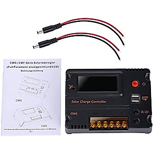 CMG 20A 12V 24V Solar Charge Controller Auto Switch LCD Solar Panel Battery Regulator Charge Controller Overload Protection Temperature Compensation