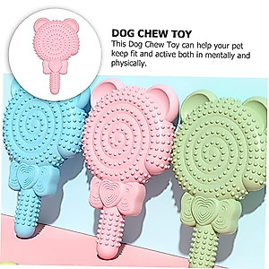 Mipcase 2pcs Dog Toy Dog Teeth Cleaning Toy Interactive Puppy Toy Small Chewing Toy Dog Sound Toys Tow Truck Toy Dental Dog Chew Toys Dog Lollipop Toy Pet Toys Pet Supplies TPR Household