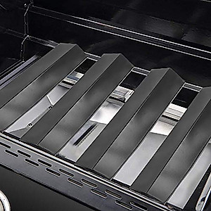 Hongso Grill Heat Plates for Brinkmann 810-3660-S, 810-2511-S, 810-2512-S, 810-8411-5, Pro Series 8300, Heat Shield for Uniflame, Backyard Grill, 15 3/8 inch Porcelain Steel Flame Tamer 4-Pack