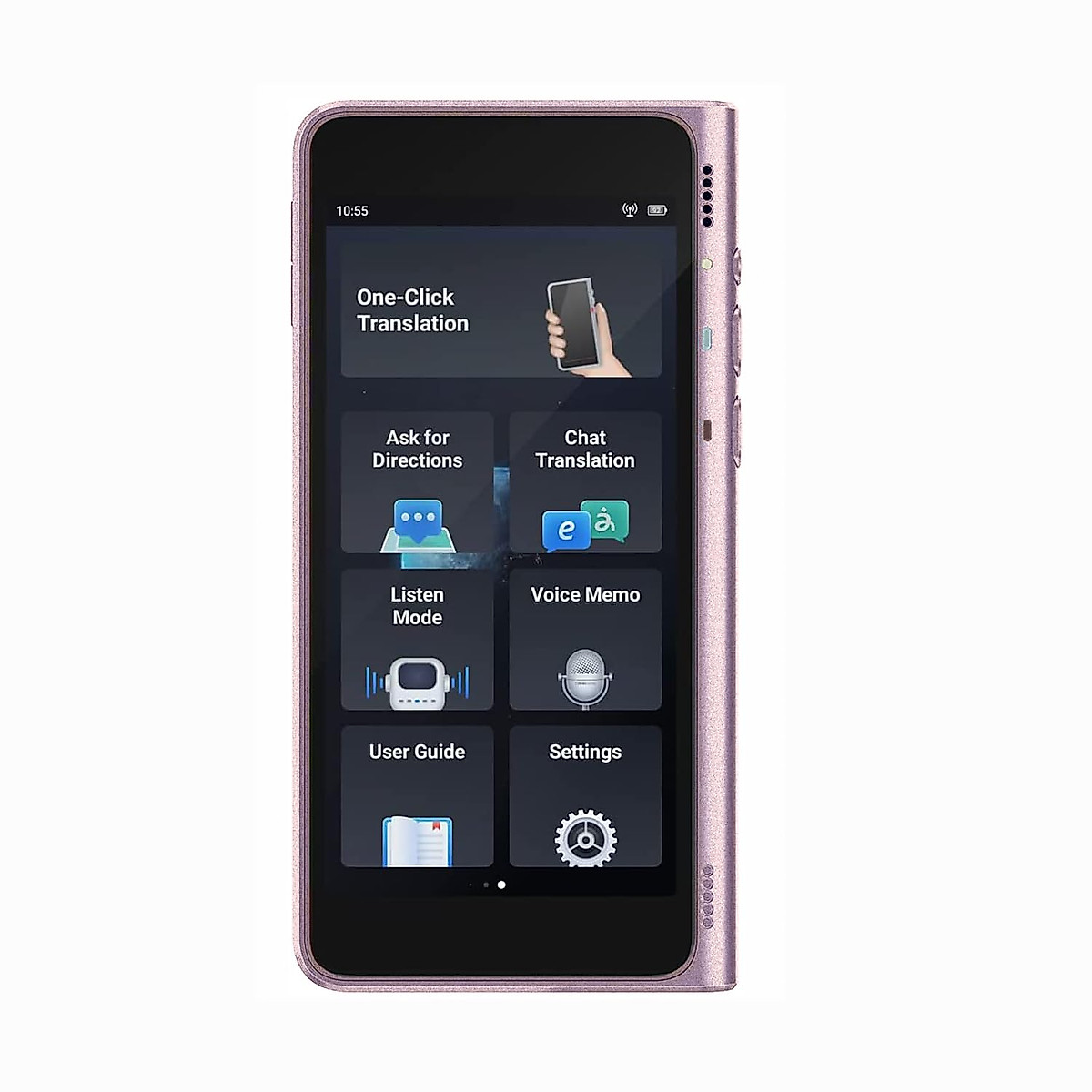 Fluentalk by Timekettle,T1 Language Translator with 4" HD Screen,Support 40 Languages and Photo Translation,Instant Translator Device No WiFi Needed,Built in 2-Year Global Mobile Data for Travelling