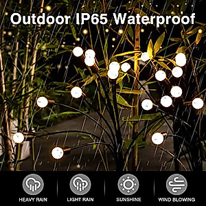 HIYALOT Solar Garden Lights-Solar Firefly Lights, Starburst Swaying Lights, Sway by Wind, Solar Garden Decorative Lights for Yard Patio Pathway Lawn Decorations,2 Pack (6LED Bulbs-2Pack)