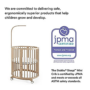 Stokke Sleepi Drape Rod, Natural - Made from Solid Beech Wood - Easy to Install & Clean - Compatible with Stokke Sleepi Crib/Bed & Mini