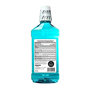Amazon Basics Antiseptic Mouthwash, Blue Mint, 1 Liter, 33.8 Fluid Ounces, 1-Pack (Previously Solimo)