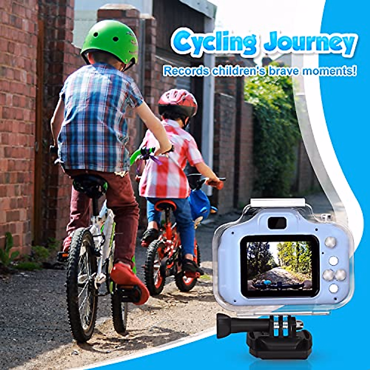 Dylanto Upgrade Kids Waterproof Camera Christmas Birthday Gifts for Girls Age 3-12 Children Digital Camera Underwater, HD Video Toddler Camera Toy for 5 6 7 8 9 10 Year Old Boys (Blue)