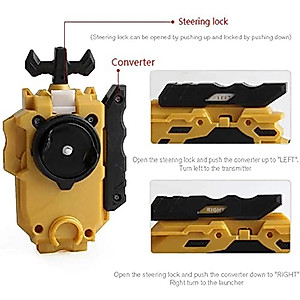 XIXIPOPOMT 12 Pcs Gyros Burst Turbo Gyros Top Evolution Metal Fusion Burst Gyro Toy Battle Gyro Battling Tops Game Set with 12 Spinning Top and 3 Launchers, Age 6+