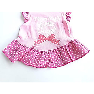 YOHOU Dog Tee Shirts Pet Princess T-Shirt Dress Clothes for Small Dog and Cats (Small, T-Shirt Dress-Pink)