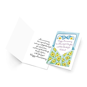 Anniversary Card For Daughter and Son In Law | Prime Greetings (Yellow Flowers)