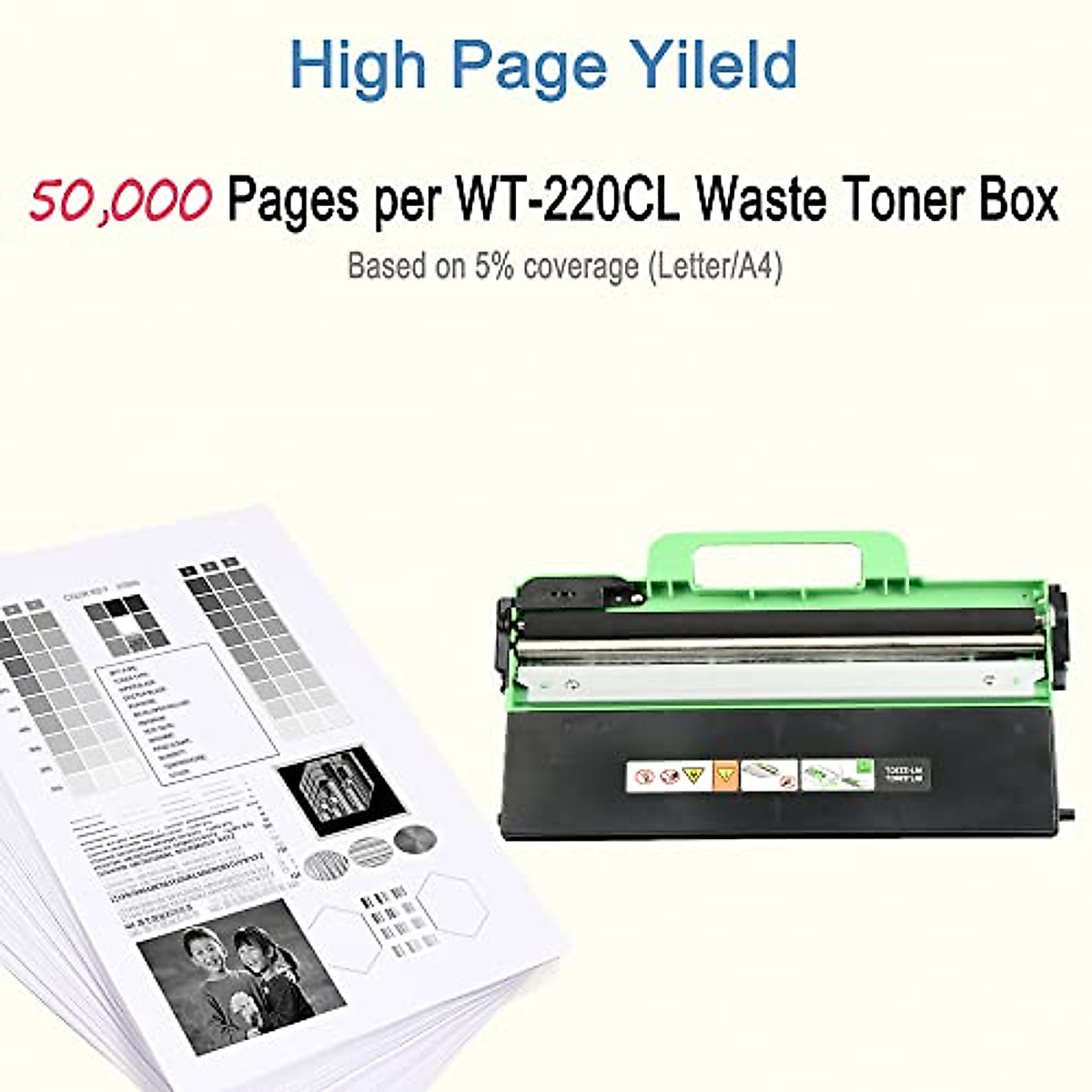 1 Pack Compatible for Brother WT-220CL Waste Toner Box WT-223CL Waste Toner Box Works with MCF-9340CDW HL-3140CW 3170CDW L3210CW L3230CDW L3270CDW 9130CW L3290CDW MFC-L3710CW L3770CDW (Black)