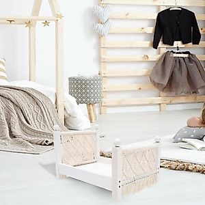 PartyKindom 1pc Newborn Photography Prop Crib Shooting Assisted Wood Hand- Woven Bed for Home/Wall/Kitchen/Room Decor