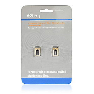 2 -Pack Record Player Needle Replacement w/Diamond Tip - Compatible with Crosley, Jensen, Pyle, Detrola & More - Superior Sound - Protect Your Vinyl - 3000Hrs of Playback – Quick Install