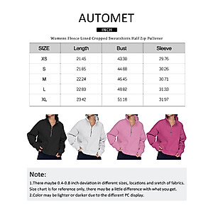 AUTOMET Womens Sweatshirts Half Zip Cropped Pullover Fleece Quarter Zipper Hoodies 2024 Fall Fashion Outfits Clothes Thumb Hole Coffee