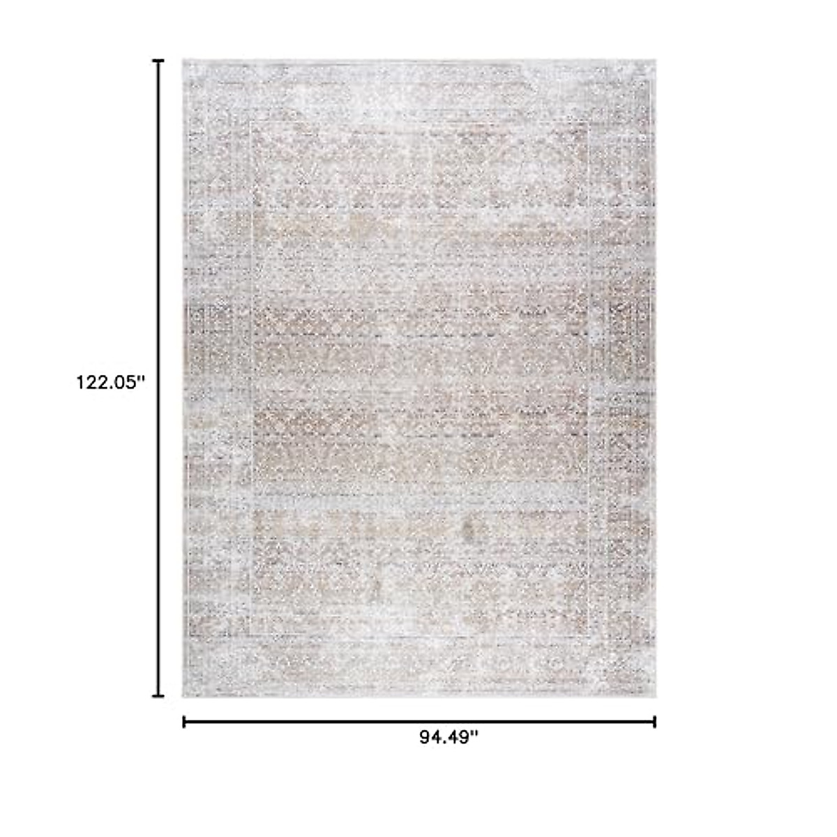 Livabliss x Our PNW Home Rainier Updated Traditional Washable Area Rug, 7'10" x 10'2", Taupe