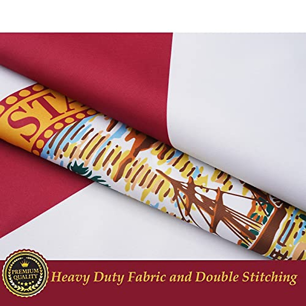 TOPFLAGS Florida Flag 4x6 Double Side 3Ply FL State Flags Heavy Duty Outdoor 4 Rows Stitched Edge with 2 Brass Grommets